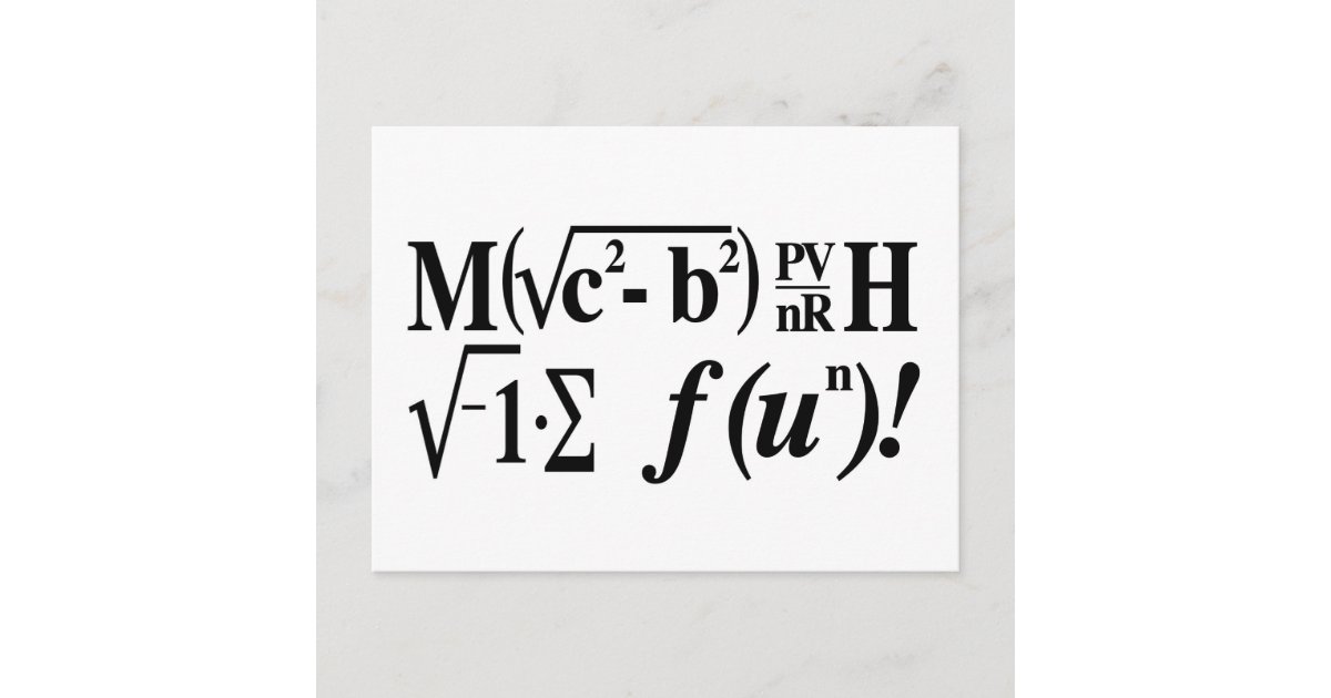 Math is Fun! Postcard | Zazzle