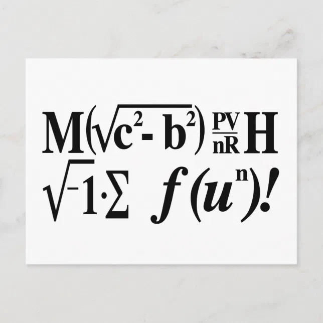 Math is Fun! Postcard | Zazzle