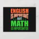 Math Is Importanter Teacher Mathematic Maths Invitation Postcard | Zazzle
