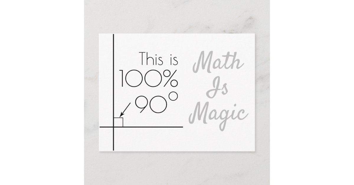 Math Is Magic funny customizable Postcard | Zazzle