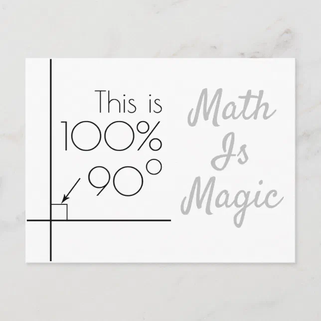 Math Is Magic funny customizable Postcard | Zazzle