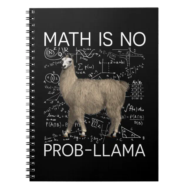 Math is No Prob-Llama - Math Llama Teacher Notebook | Zazzle