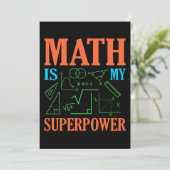 Math Is Superpower Teacher Mathematics Maths Thank You Card | Zazzle