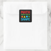 Math Keeps In Space Mathematic Maths Teacher Square Sticker | Zazzle