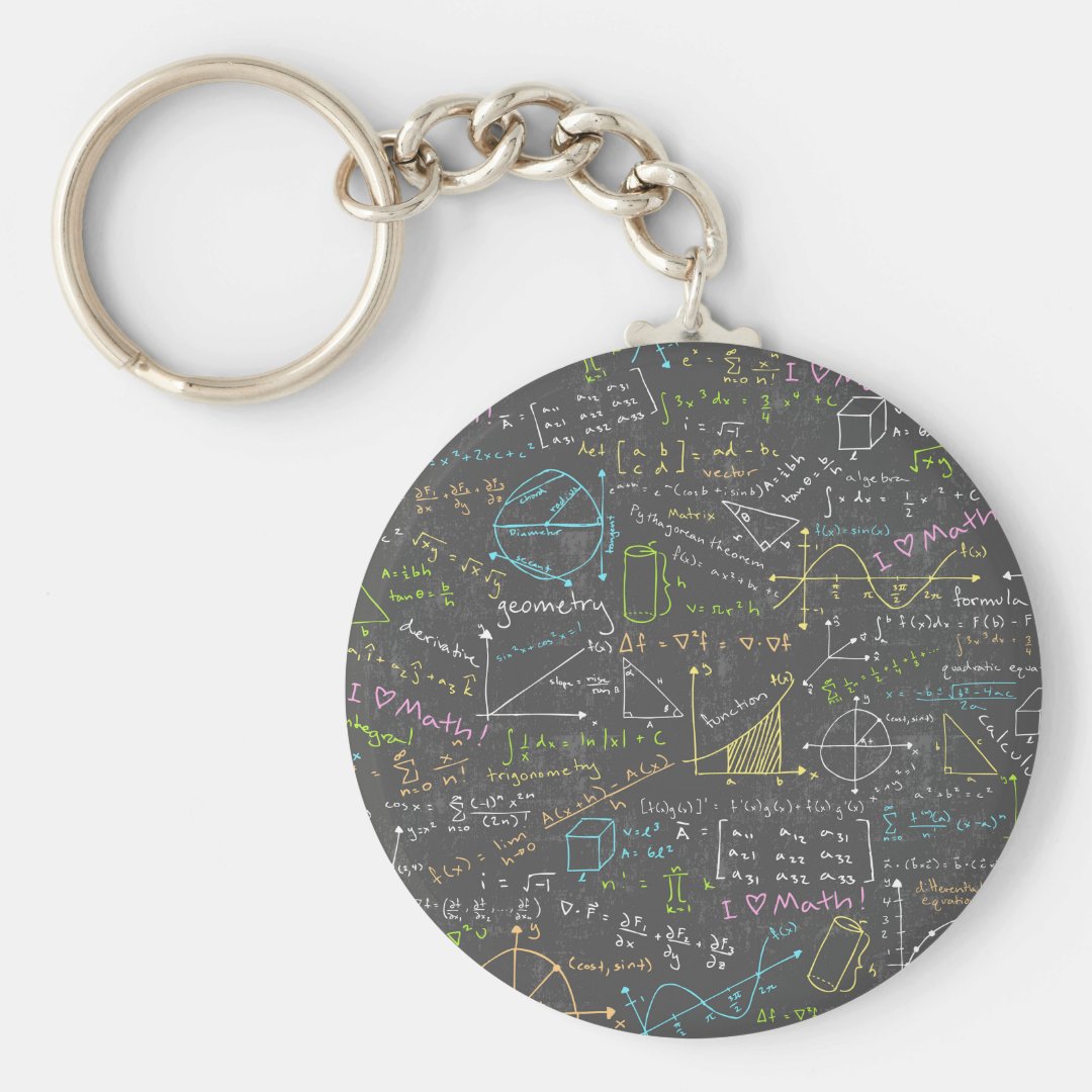 Math Lessons Keychain | Zazzle