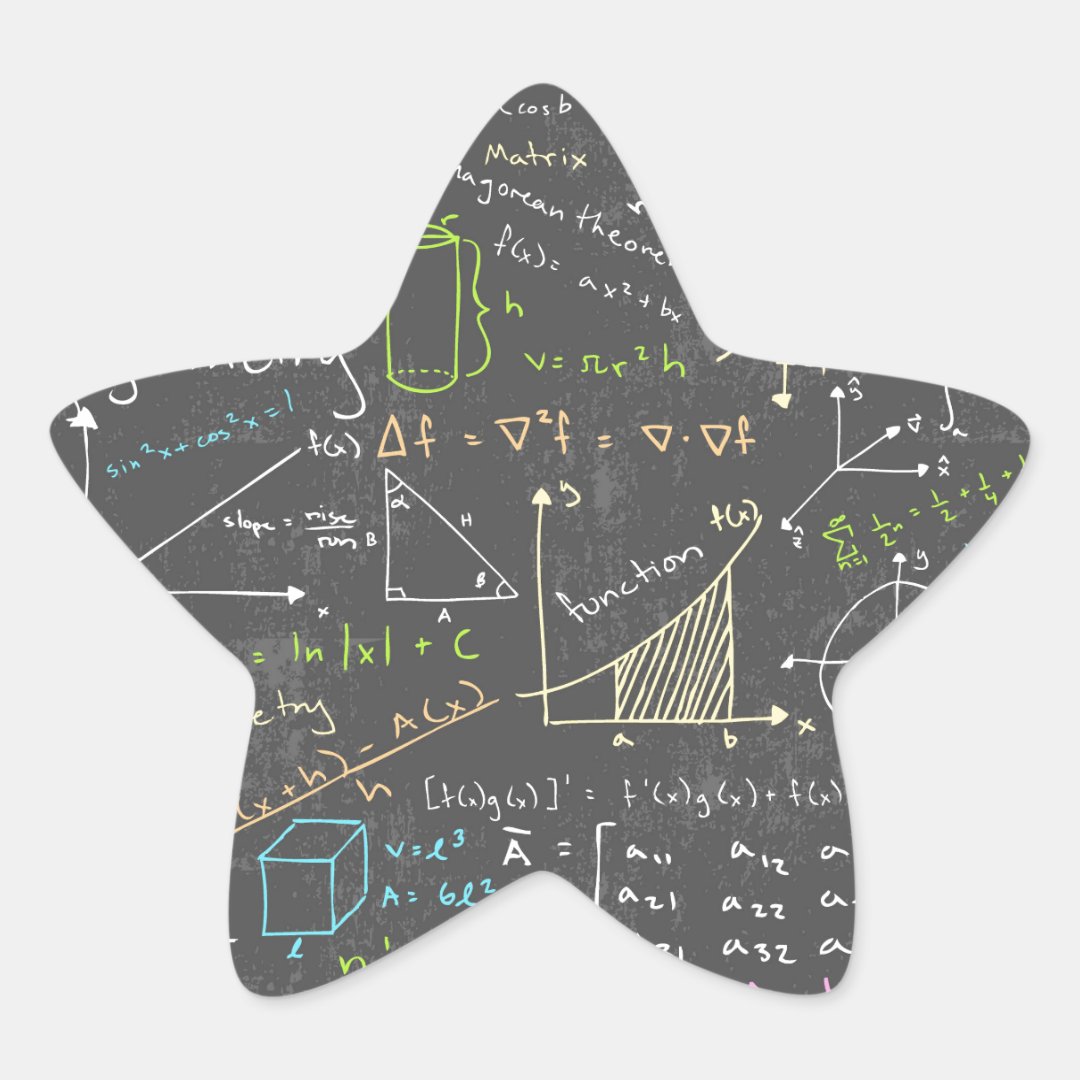 Math Lessons Star Sticker | Zazzle