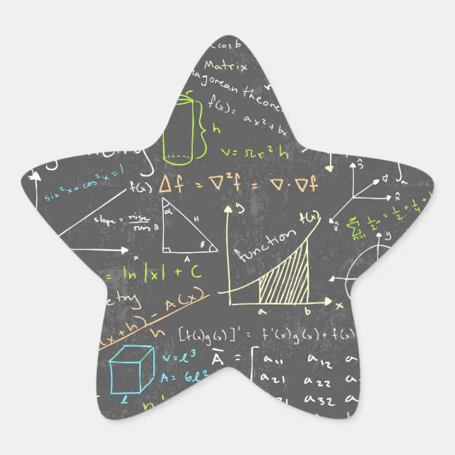 Math Lessons Star Sticker | Zazzle