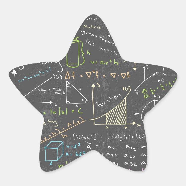 Math Lessons Star Sticker | Zazzle