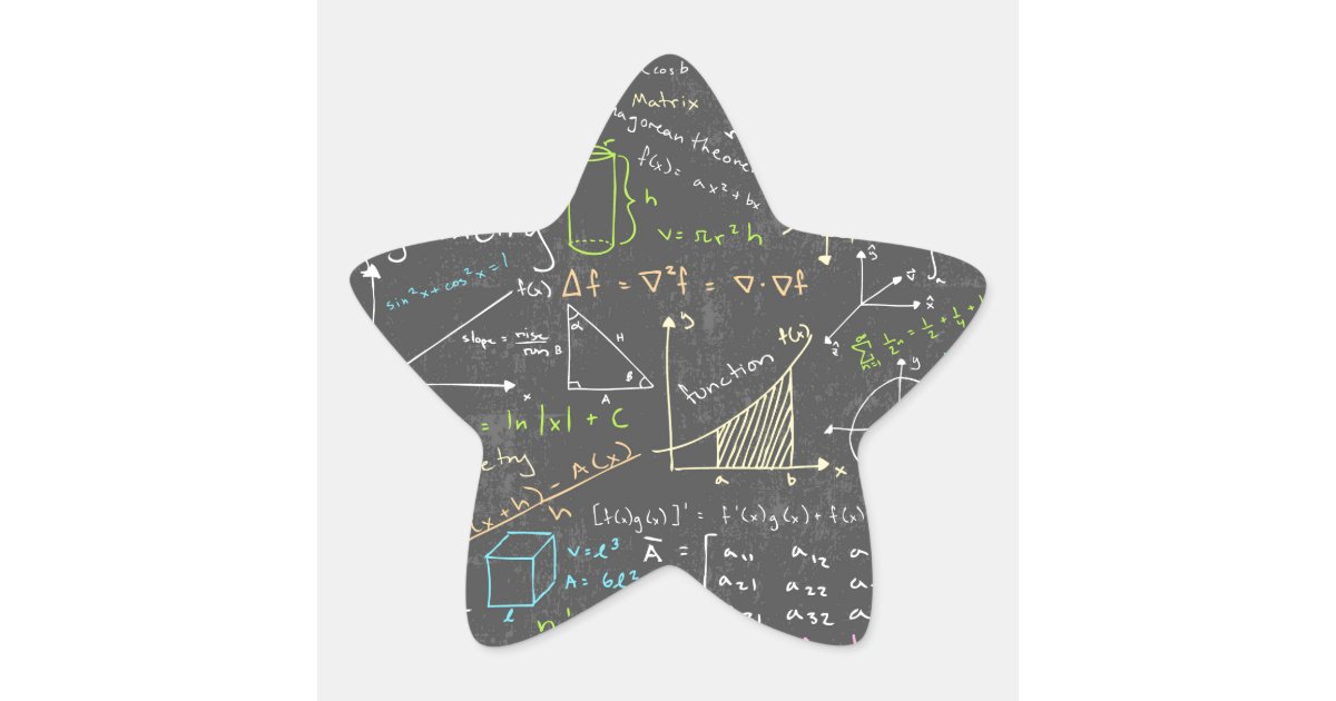Math Lessons Star Sticker | Zazzle
