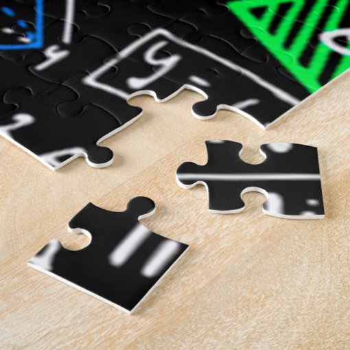 Math linear mathematics education circle jigsaw puzzle | Zazzle