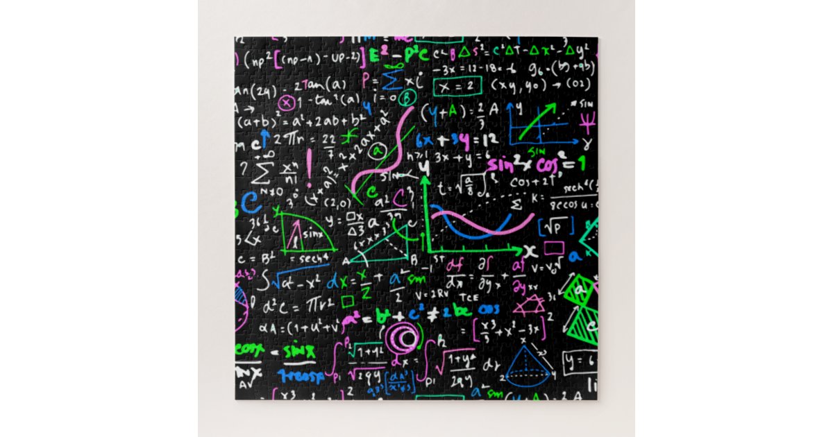 Math linear mathematics education circle jigsaw puzzle | Zazzle
