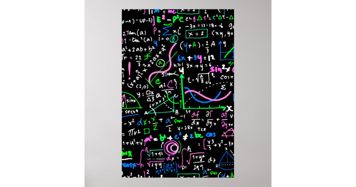 Math linear mathematics education circle poster | Zazzle