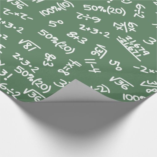 Math Lovers Fun Mathematical Equations Giftwrap Wrapping Paper | Zazzle