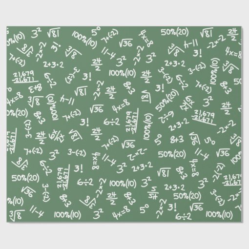 Math Lovers Fun Mathematical Equations Giftwrap Wrapping Paper | Zazzle