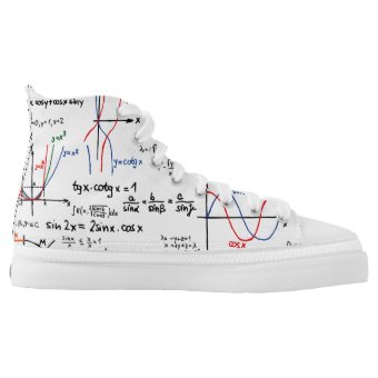 Math Mathematics High-Top Sneakers | Zazzle