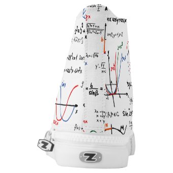 Math Mathematics High-Top Sneakers | Zazzle
