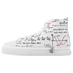 Math Mathematics High-Top Sneakers | Zazzle