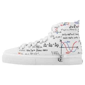 Math Mathematics High-Top Sneakers | Zazzle