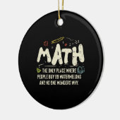 Math Mathematics Math Teacher Gift Ceramic Ornament | Zazzle