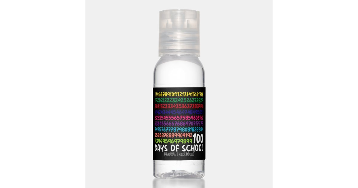 Math Numbers 100th Day of School Teacher Kids Hand Sanitizer | Zazzle