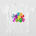 math numbers in color T-Shirt | Zazzle