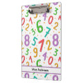 Math Numbers Pattern Customizable Teacher's Clipboard | Zazzle