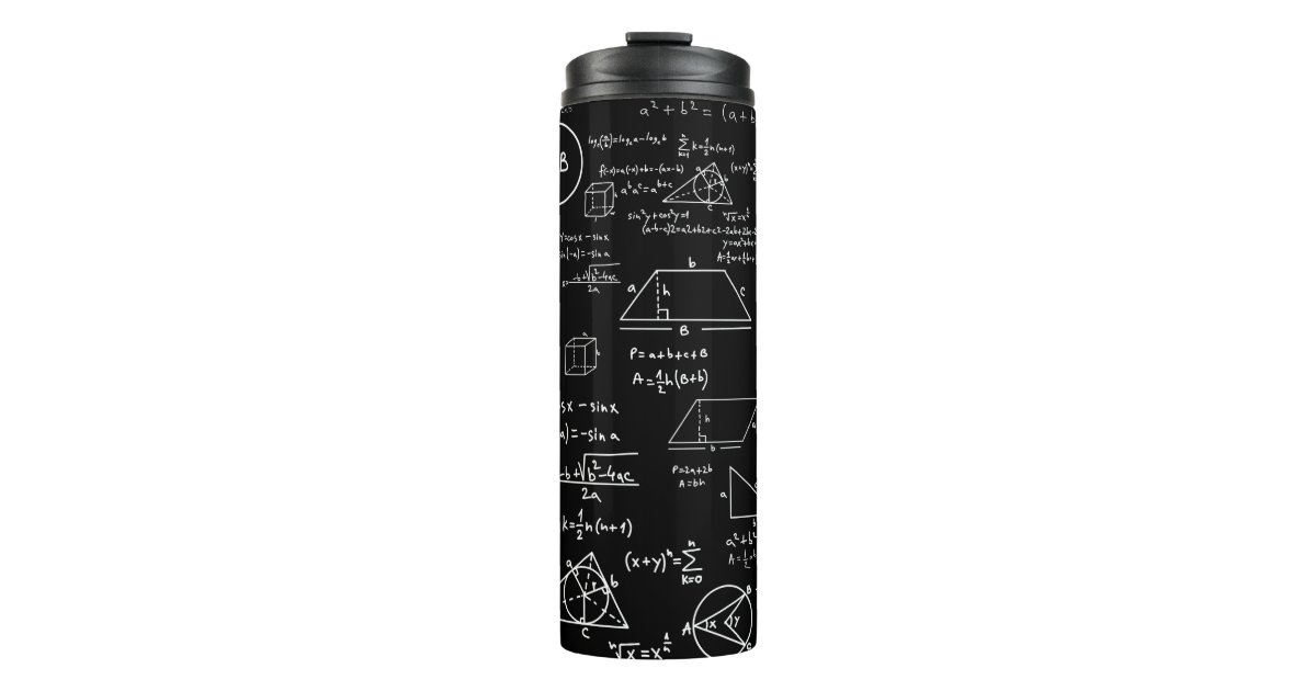 math pattern science school sketch drawing geek ma thermal tumbler | Zazzle