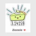 Math Pi Number Funny Pie Pun Sticker | Zazzle