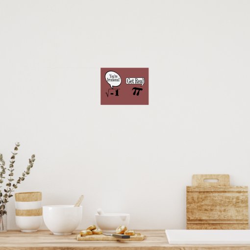 Math poster-irrational and real numbers poster | Zazzle