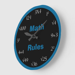 Math Problem Classroom Clock - Math Rules | Zazzle