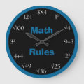 Math Problem Classroom Clock - Math Rules | Zazzle