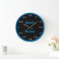 Math Problem Classroom Clock - Math Rules | Zazzle