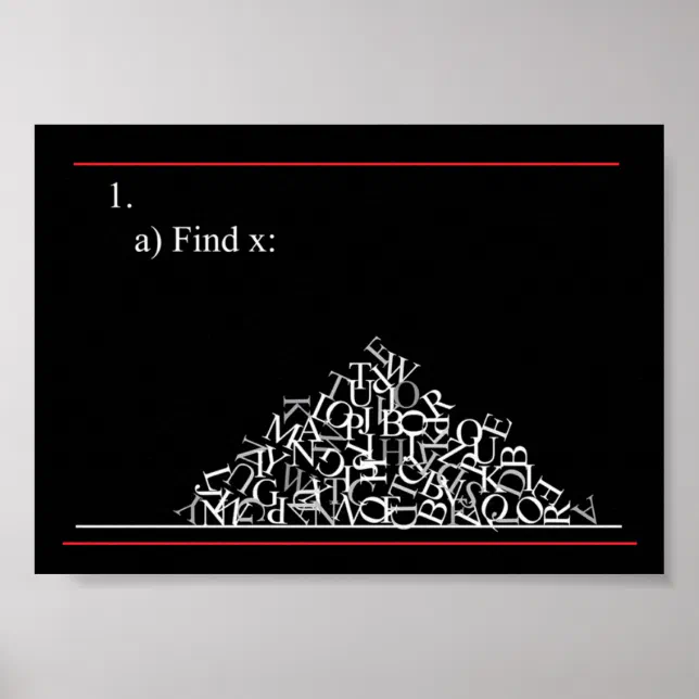 Math Problem Poster Zazzle