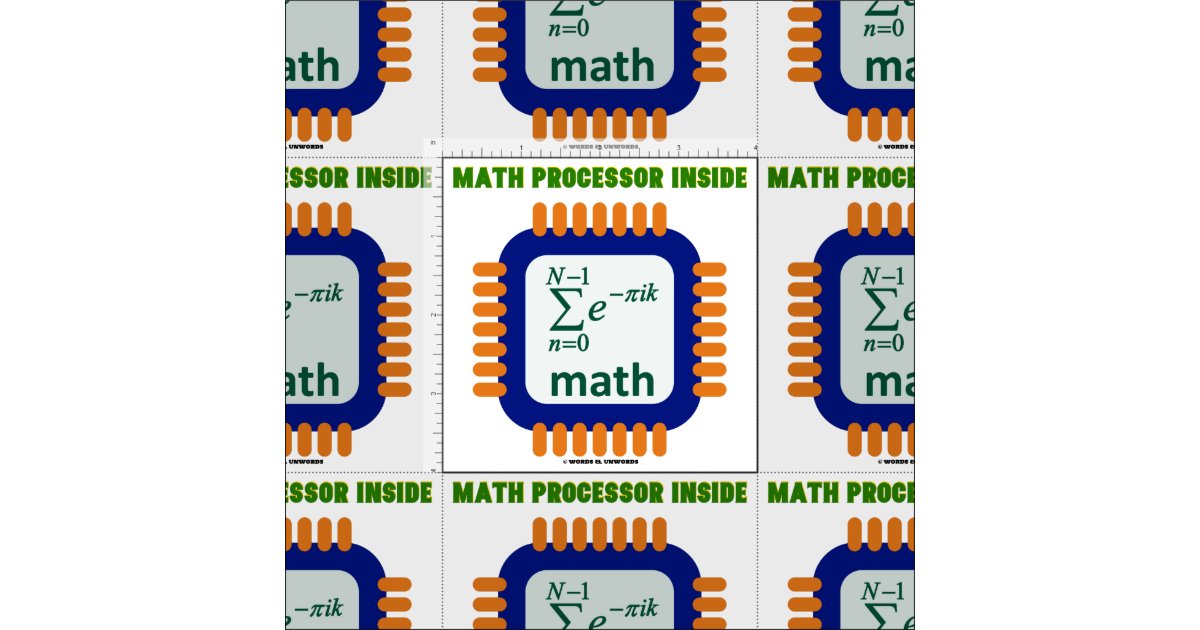 Math Processor Inside Semiconductor Chip Equation Fabric | Zazzle