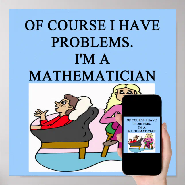 MATH psychology joke Poster | Zazzle