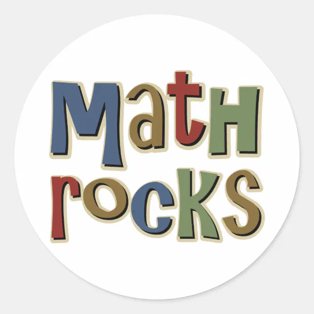 Math Rocks Classic Round Sticker | Zazzle