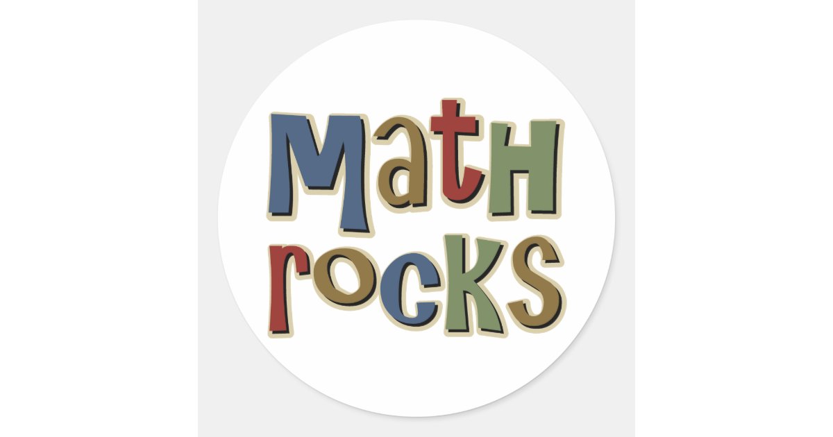 Math Rocks Classic Round Sticker | Zazzle
