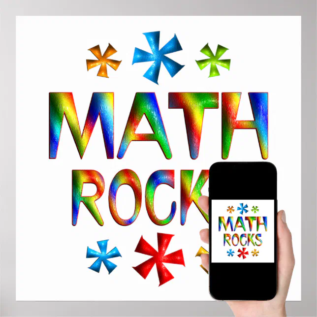 MATH ROCKS POSTER | Zazzle