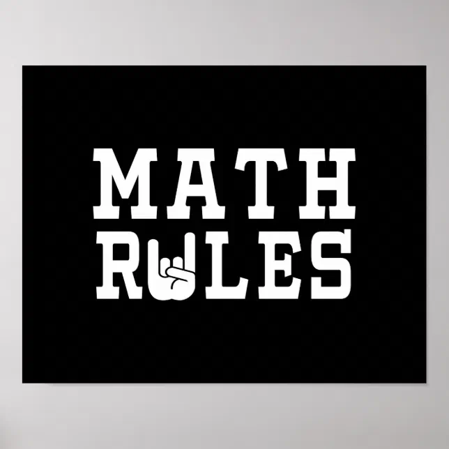 Math Rules Poster | Zazzle
