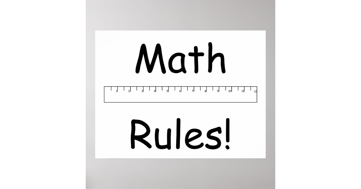 Math Rules Poster Zazzle Math Rules Poster Zazzle