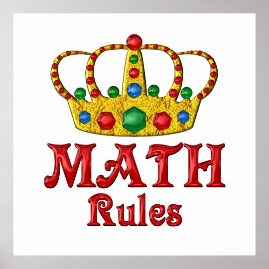 MATH Rules Poster | Zazzle.com
