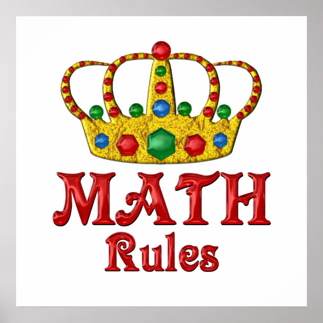 MATH Rules Poster | Zazzle