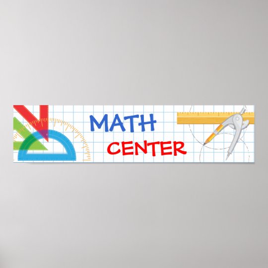 Math School Banner Poster | Zazzle.com