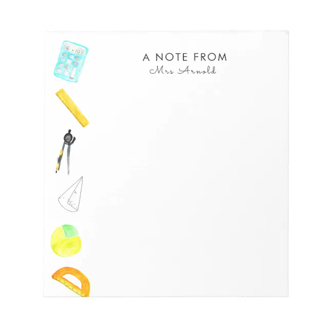 Math school teacher gift notepad | Zazzle