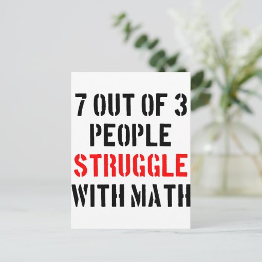 Math Struggle Postcard | Zazzle
