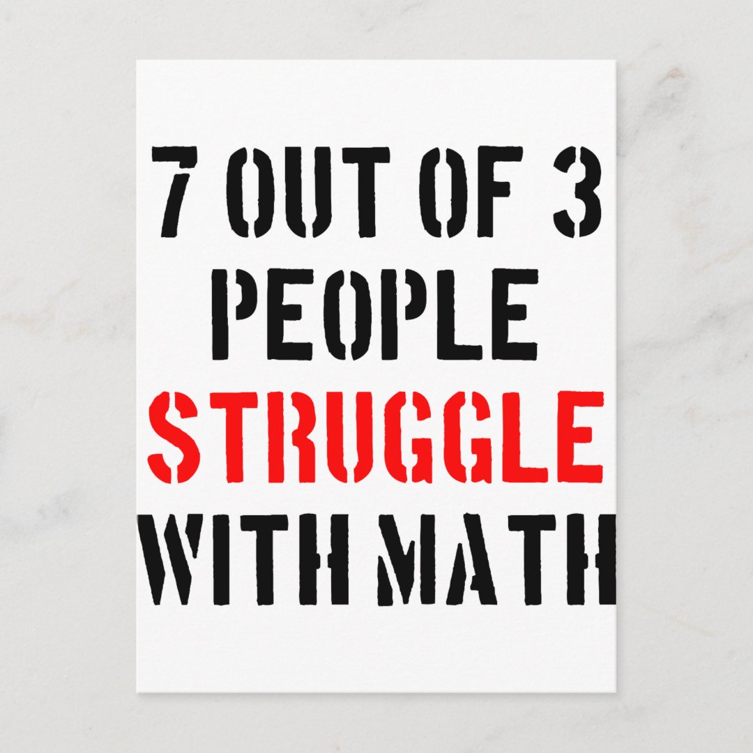 Math Struggle Postcard | Zazzle