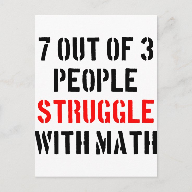 Math Struggle Postcard | Zazzle
