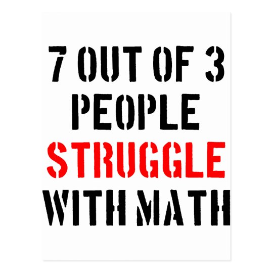 Math Struggle Postcard | Zazzle.com