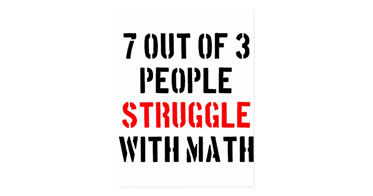 Math Struggle Postcard | Zazzle.com