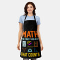 Math Subject Counts Mathematic Maths Teacher Apron | Zazzle